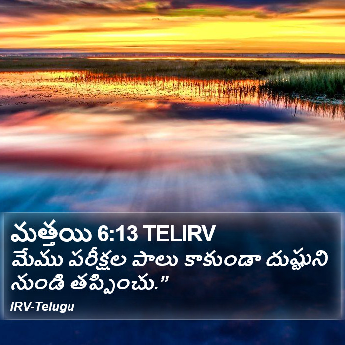 మత్తయి 6:13 TELIRV - మేము పరీక్షల పాలు