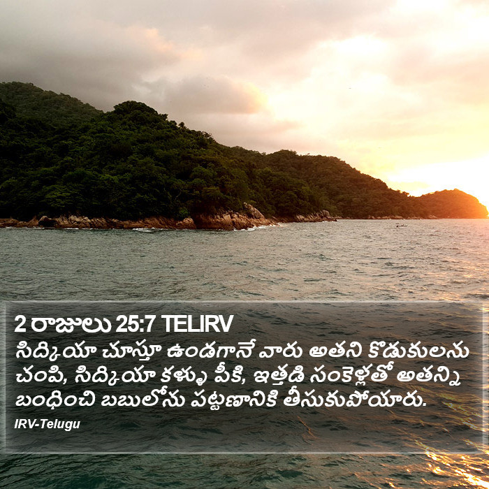 2 రాజులు 25:7 TELIRV - సిద్కియా చూస్తూ